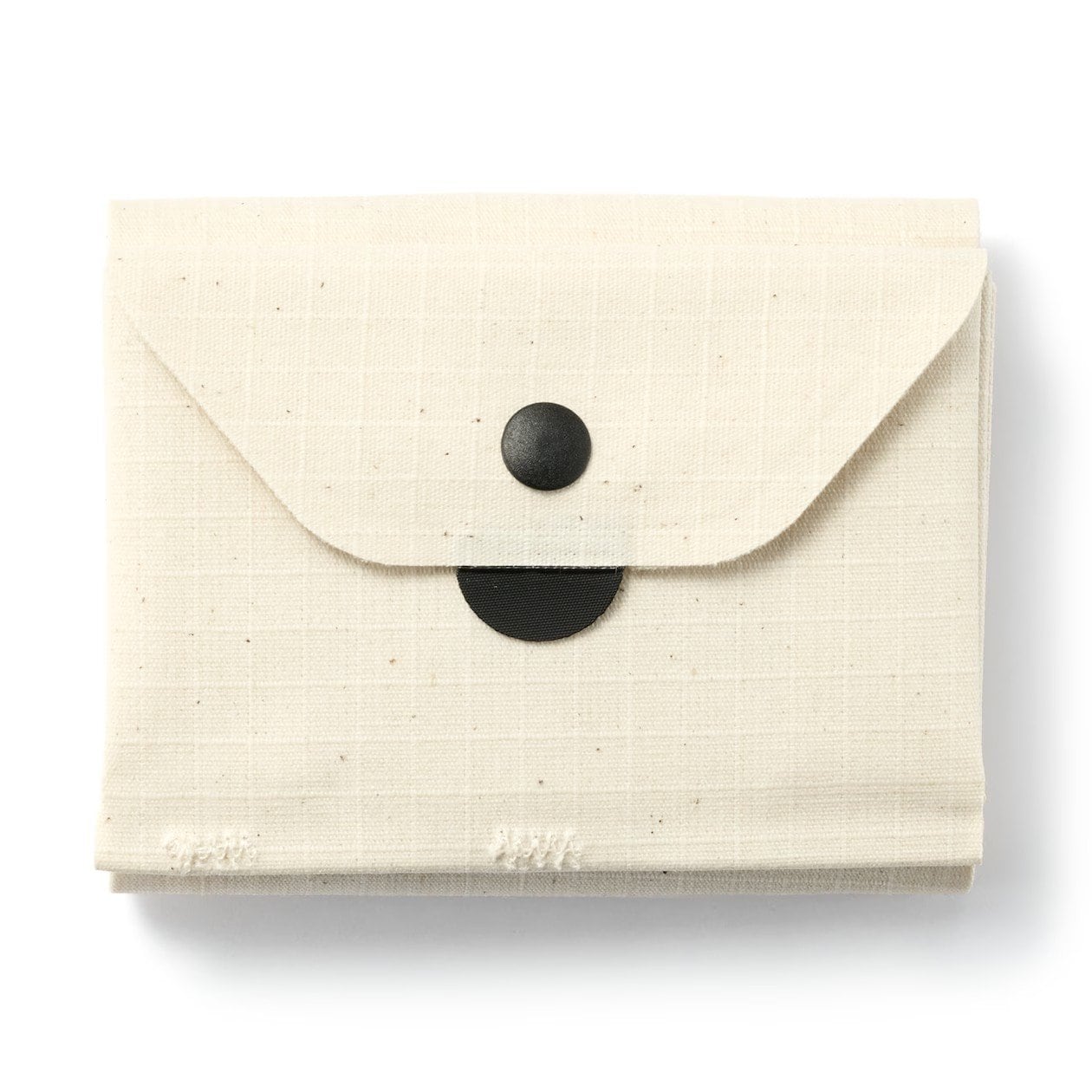 写真 | 「3900円→2990円に値下げ」「2cmの極薄」無印良品三つ折り財布「耐水コットンで夏旅にも最適」 オトナっぽくシンプルなデザイン。生成とダークグレーの2色 | LIMO ...